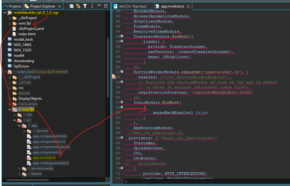 Use specific Ionic Template for a project